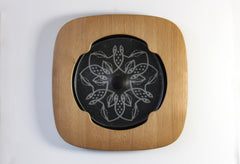 Glass Spindle Whorl in Frame by Susan Point