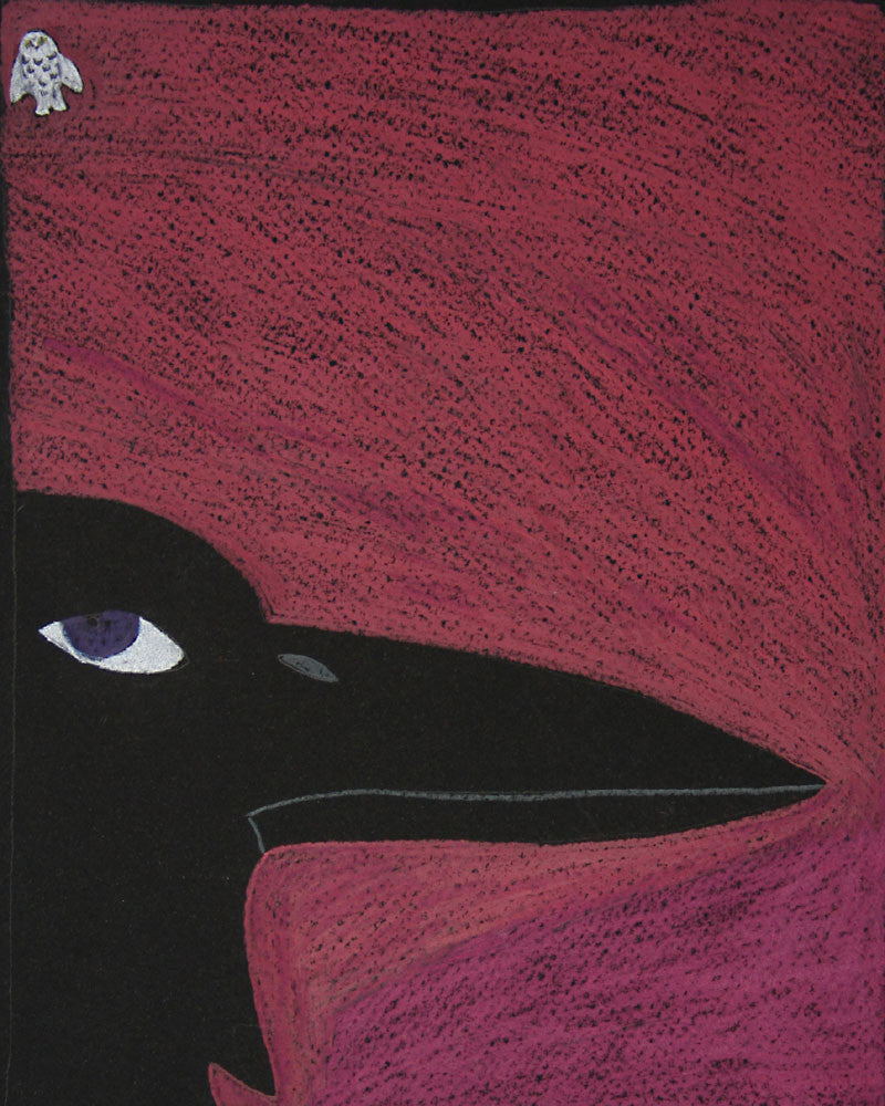 The Owl & The Raven Drawings by Inuit Artist Ningiukulu Teevee