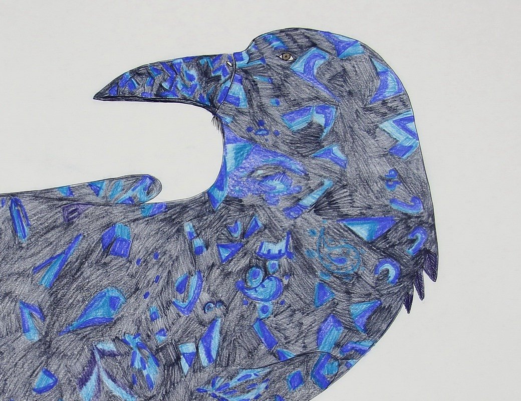 Inuit Title (Transforming Raven) by Ningiukulu Teevee