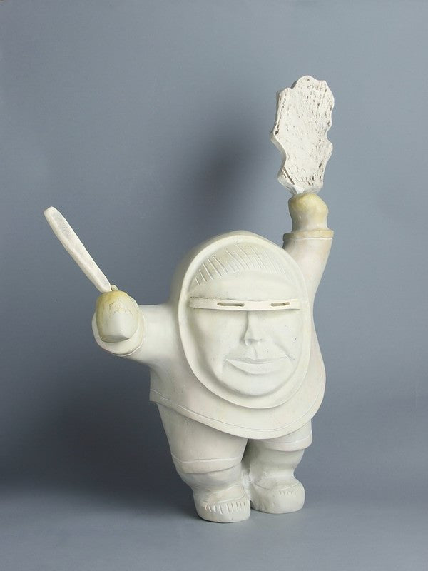 Stone, Antler Drum Dancer by Mark Totan Inuit Artist from Edmonton