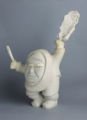Stone, Antler Drum Dancer by Mark Totan Inuit Artist from Edmonton