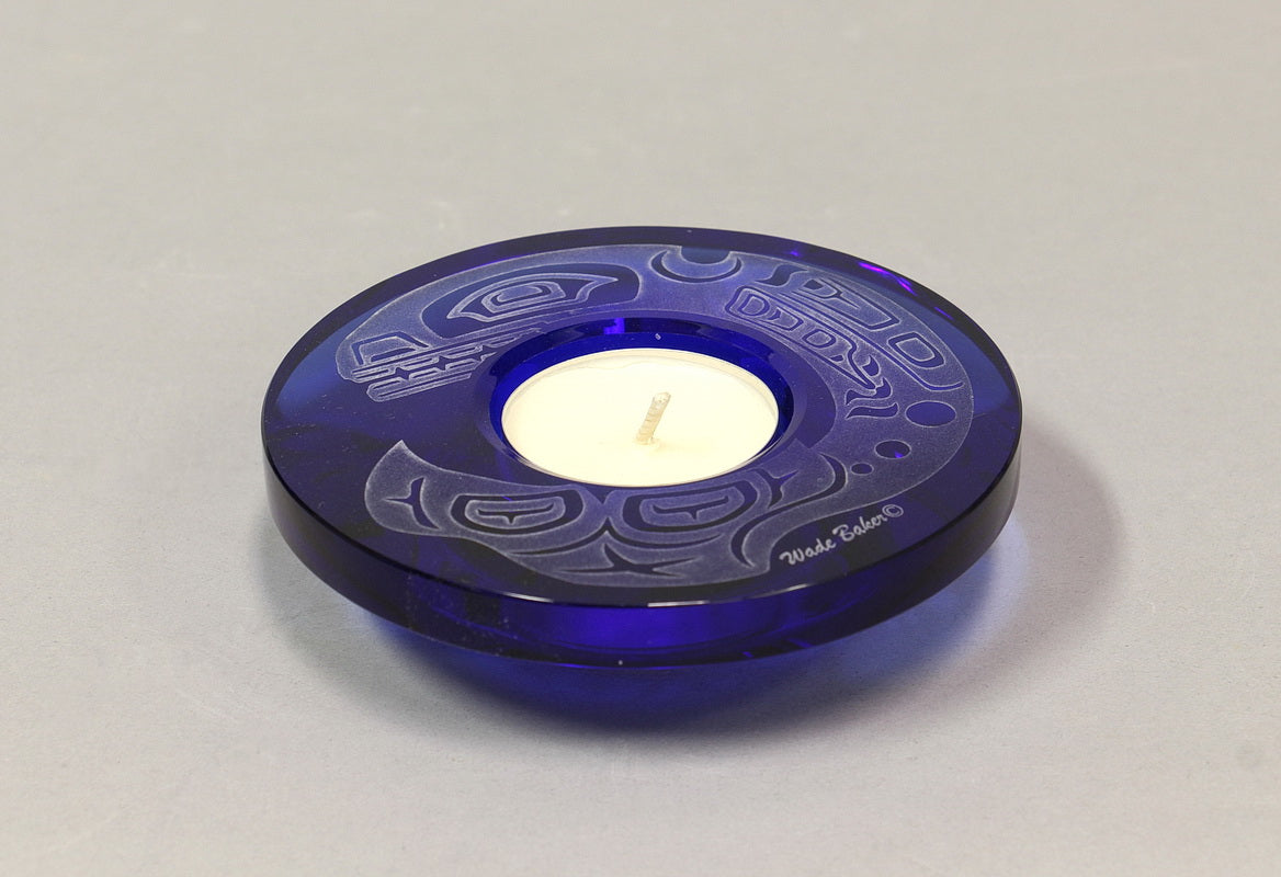 Whale Design Crystal Candle Holder