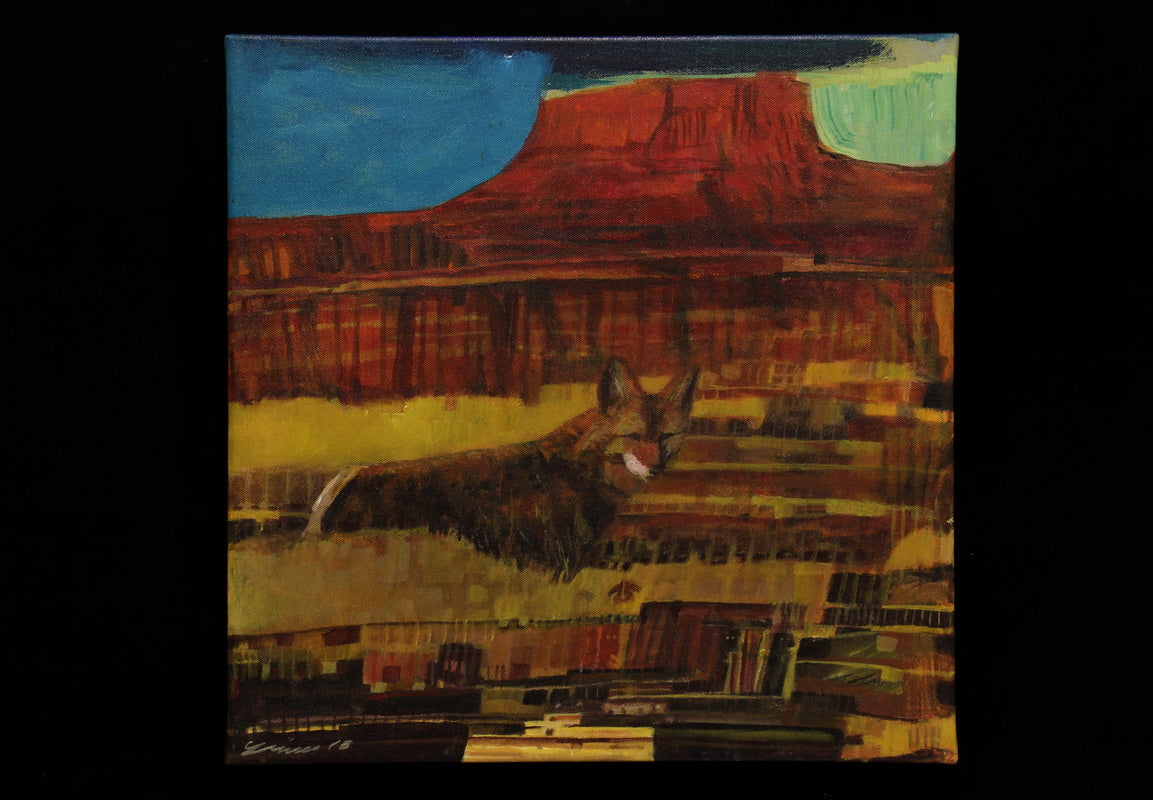 Coyote by Linus Woods Artist from Dakota/Ojibwa