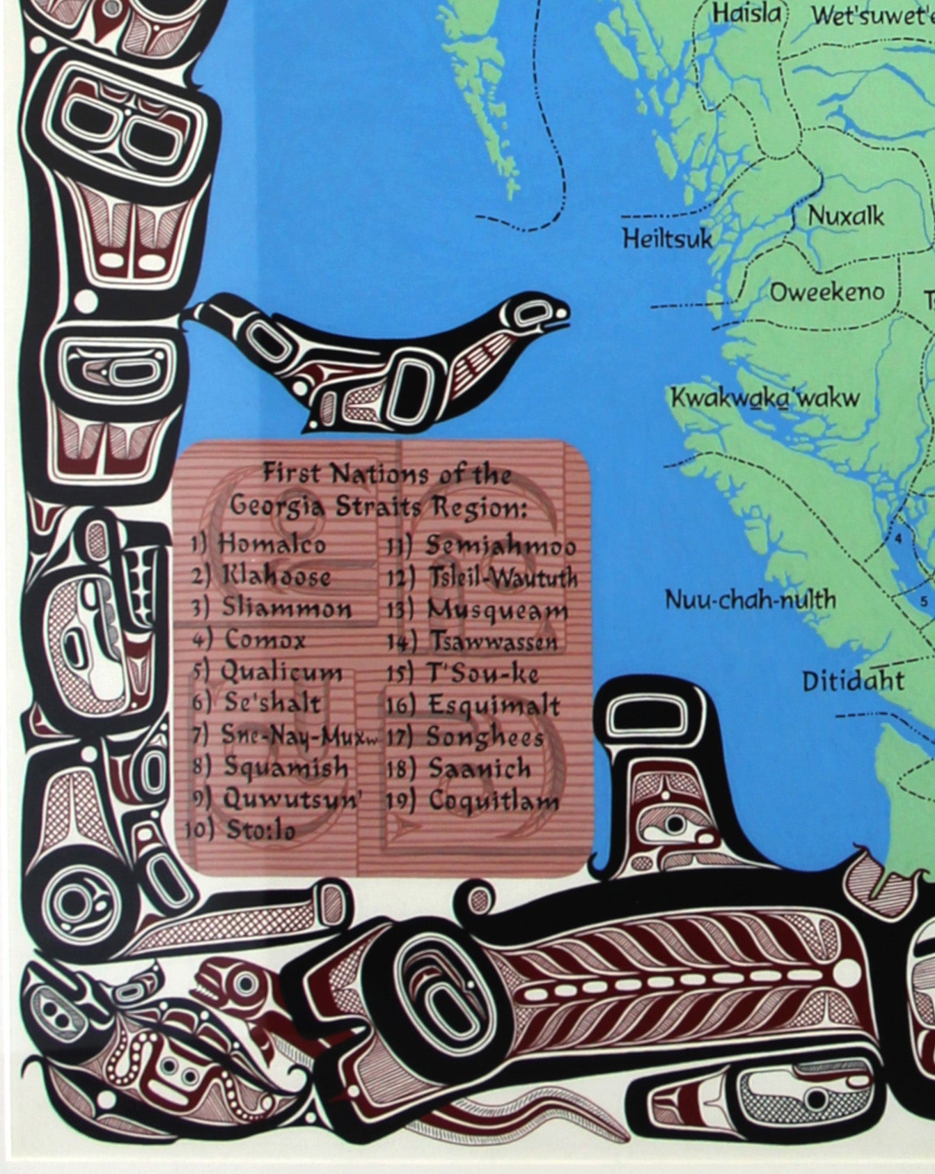 First Nations Map of British Columbia, 1998 by Lyle Wilson