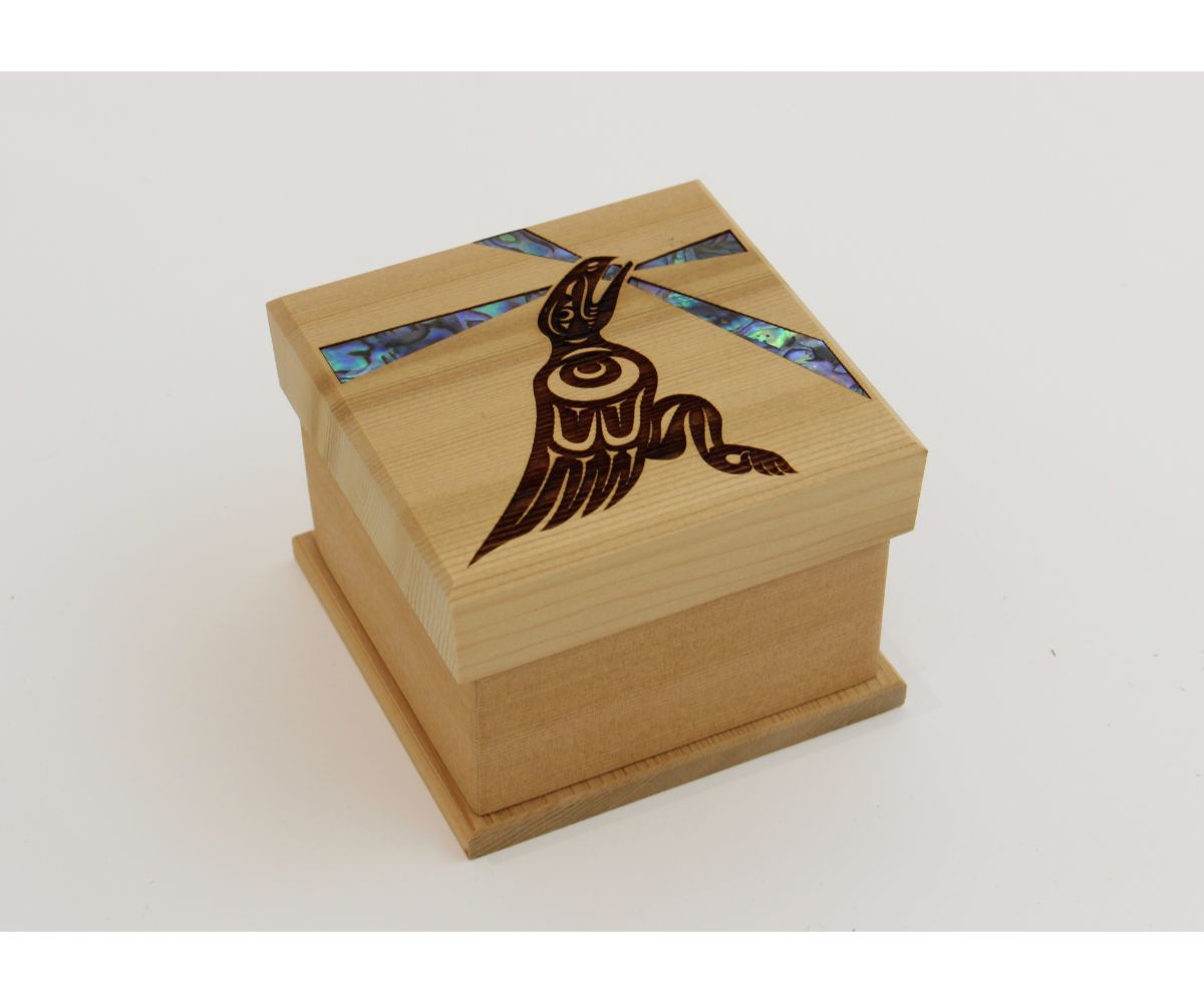 Raven Design Bentwood Box by Shain Jackson
