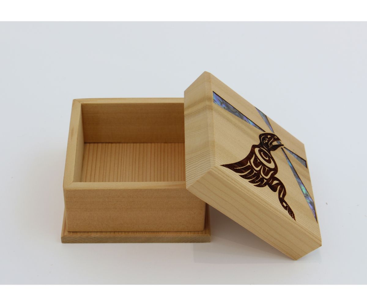 Raven Design Bentwood Box by Shain Jackson