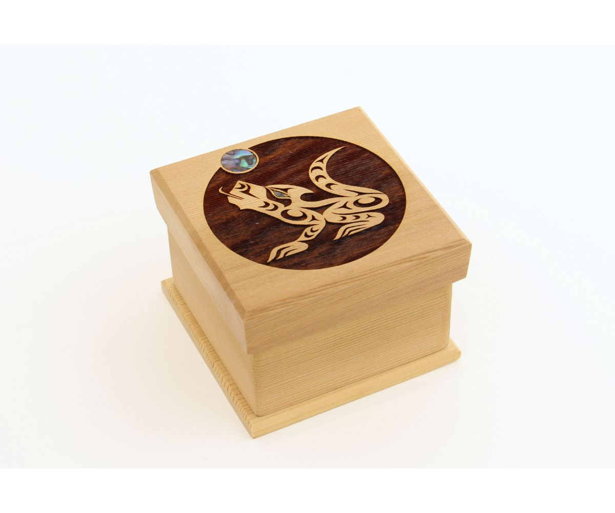 Wolf Design Bentwood Box by Shain Jackson