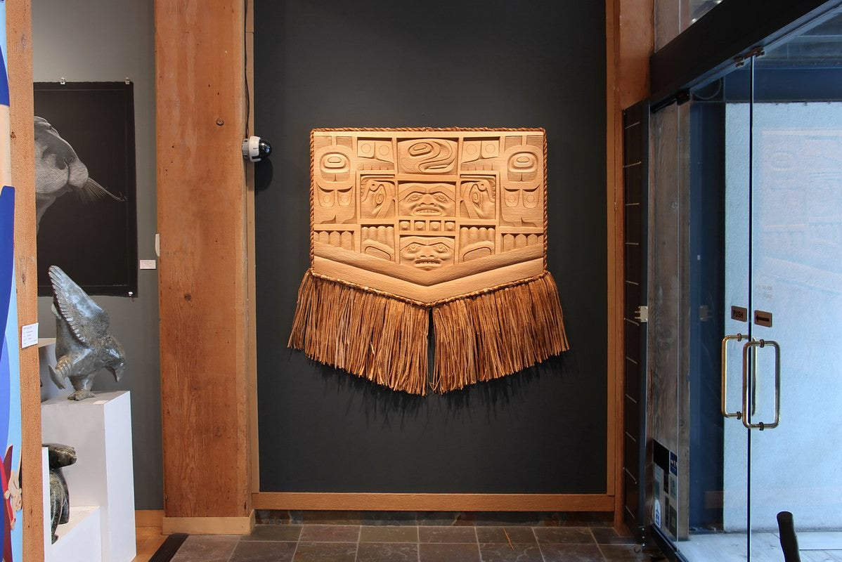 Chilkat Design Panel by Junior Henderson Kwakwaka'wakw Red Cedar